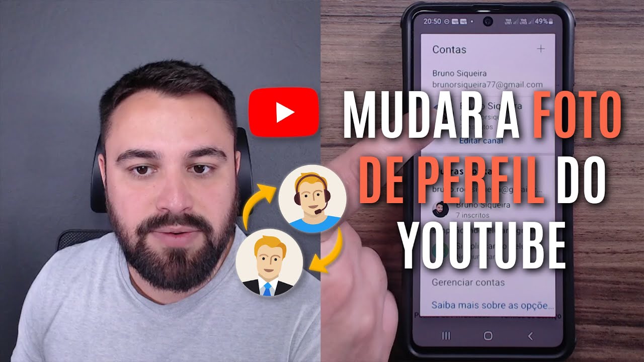 COMO MUDAR A FOTO DO PERFIL DO YOUTUBE - YouTube