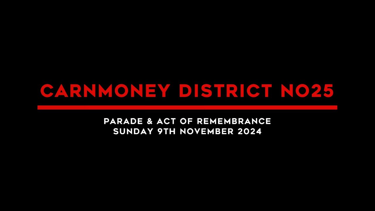 Carnmoney District Remembrance Parade 9th Nov 2024 - YouTube