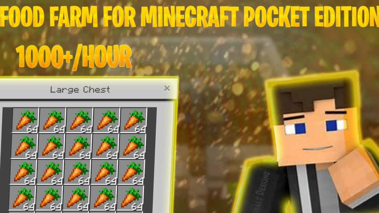EASY FOOD FARM FOR MCPE #free #minecraft #totalgaming #anshubisht # ...