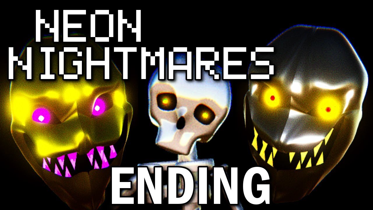 Neon Nightmares - SPOOKY SKELETON & MASK WALK INTO A BAR- ( True Ending ...