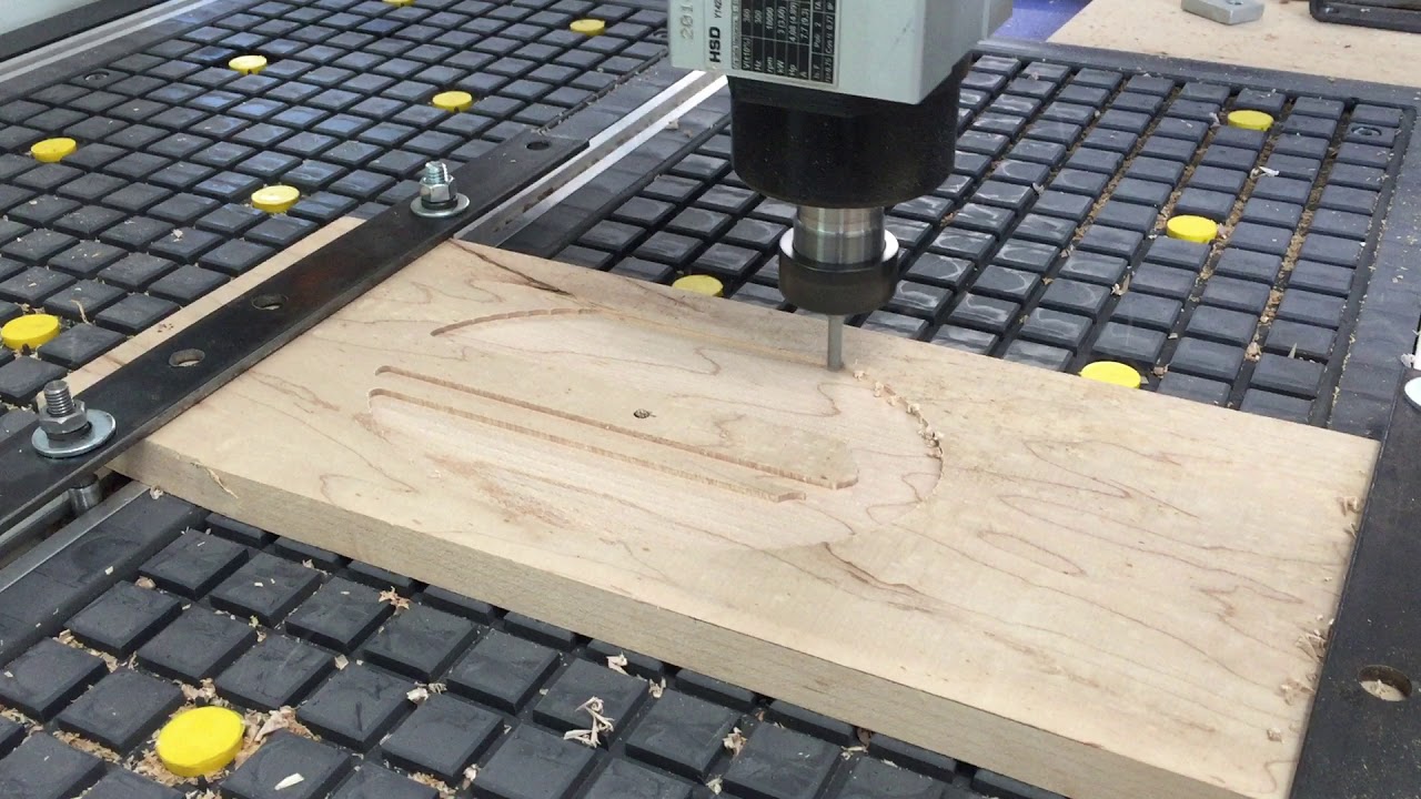 routing wood with 6mm end bit - YouTube