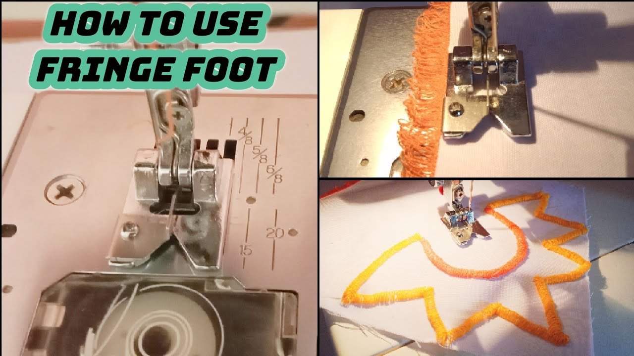 How to use fringe foot in janome sewing machine - YouTube