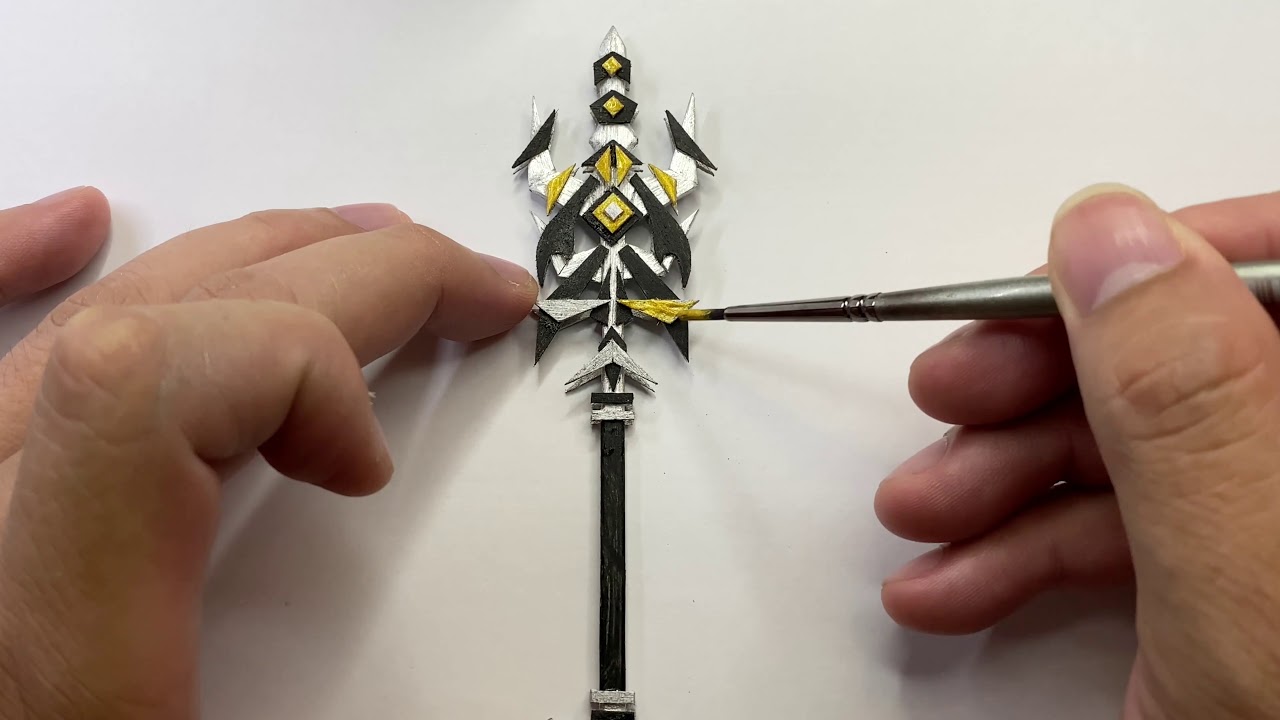 Mini Scepter - part 3 (how to DIY/make/painting) 4K, 如何制作權杖, 笏, скипетр ...