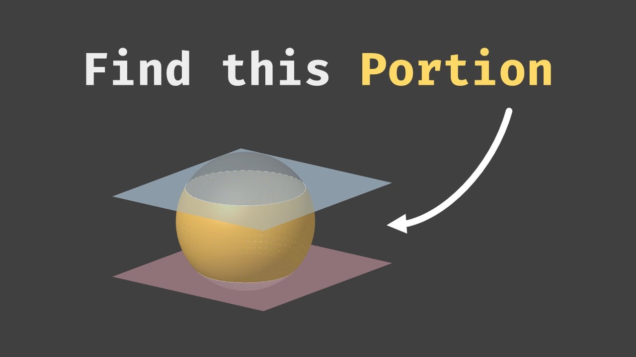 Parameterize the Portion of a Sphere Between Two Planes z = 1 and z ...