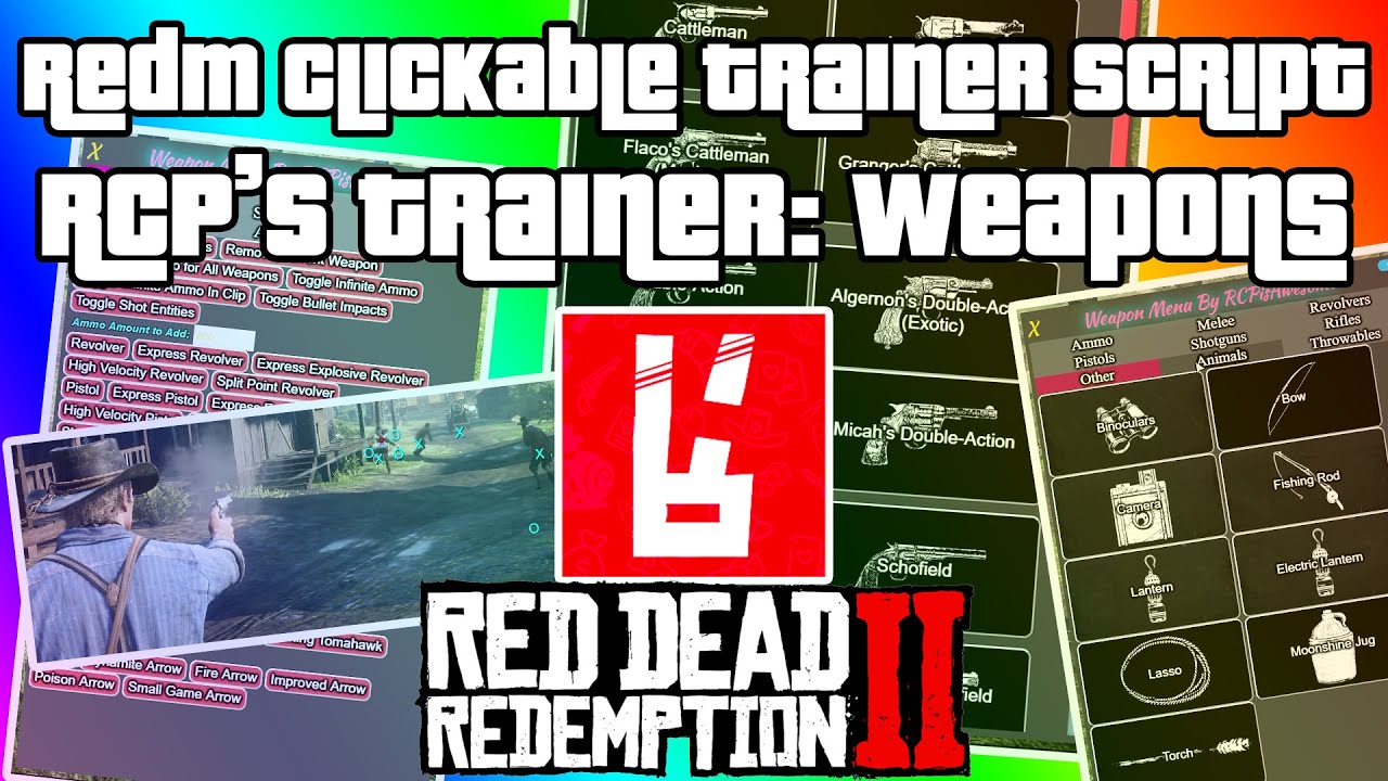 RedM Clickable Trainer: Weapons Menu - YouTube