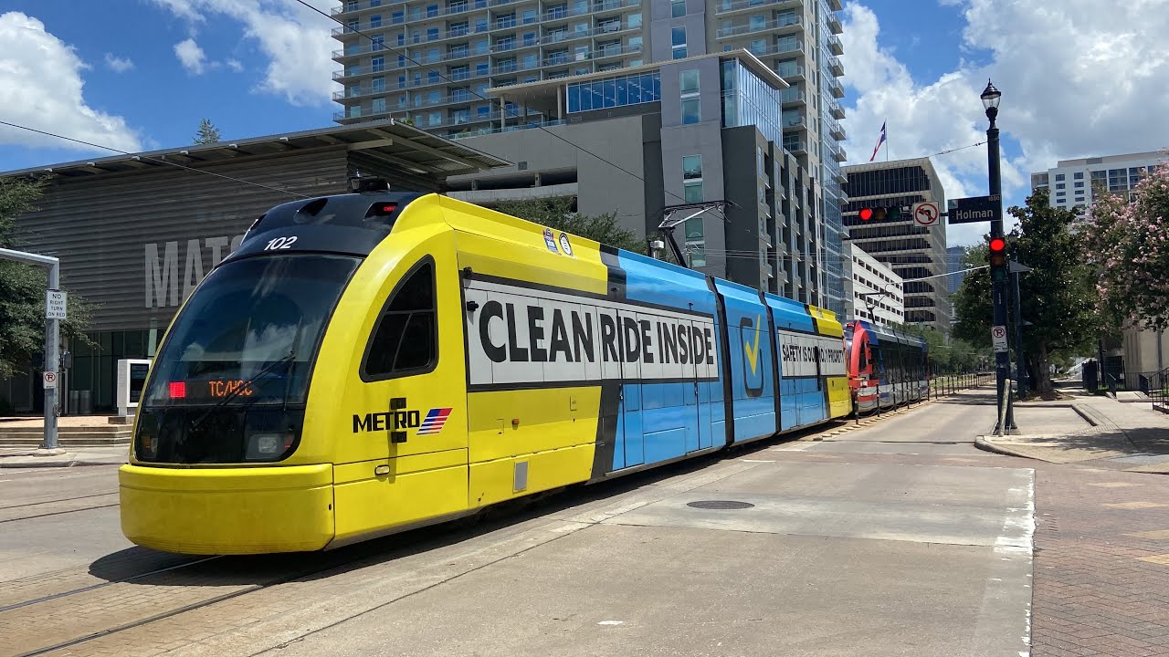 Houston METRORail compilation around the Red Line - YouTube