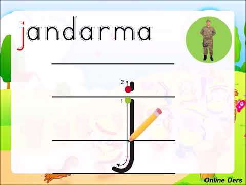Dik Temel Harfler J Harfi Yazılışı