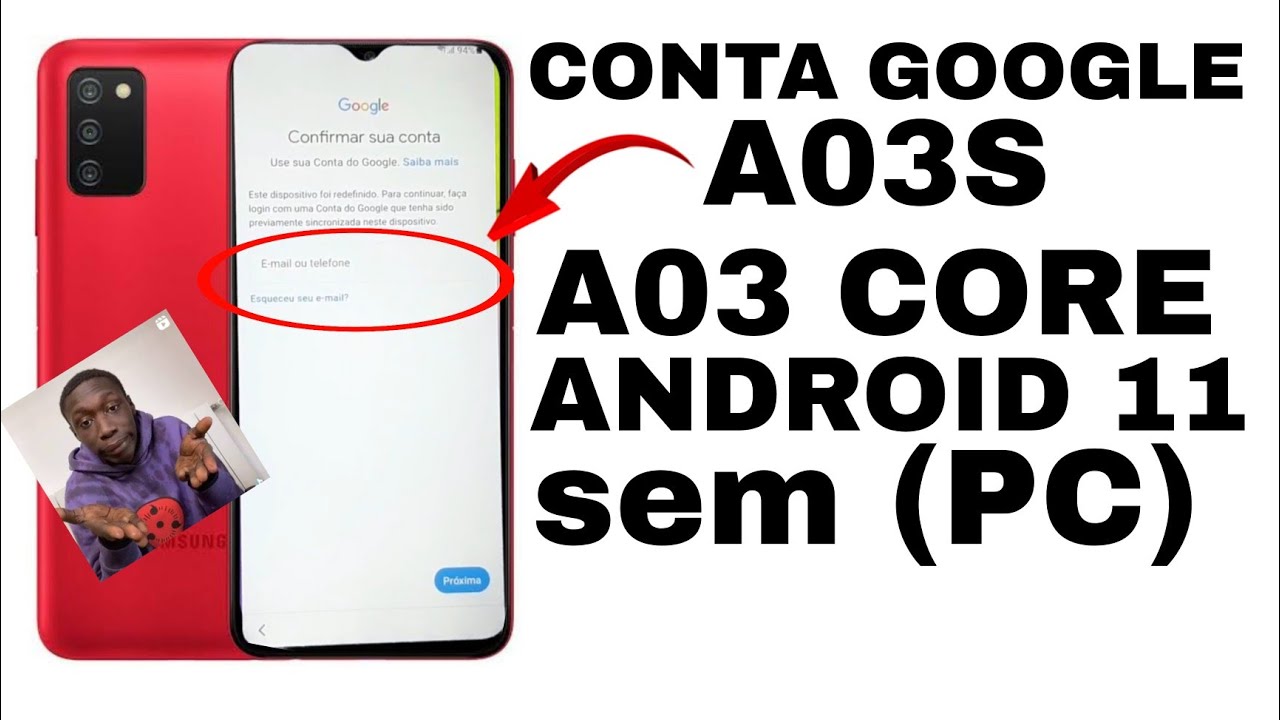 Conta Google A03s e A03 CORE no android 11 sem pc atualizado - YouTube