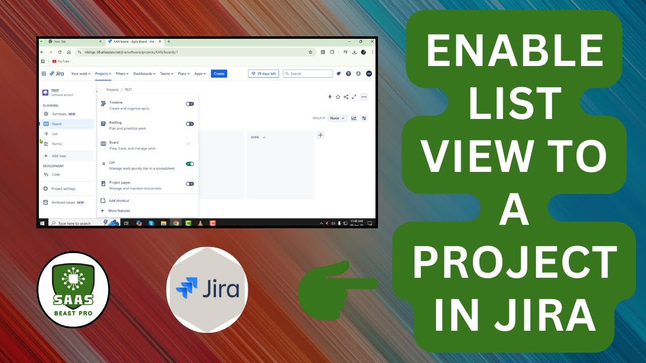 How to Enable List View to a Project in Jira - Full Guide {2025} - YouTube