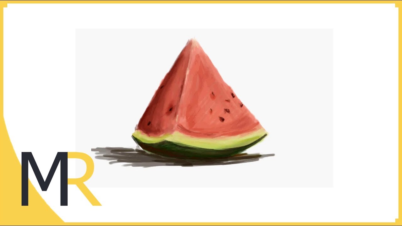 تعليم رسم البطيخ 🍉 Youtube