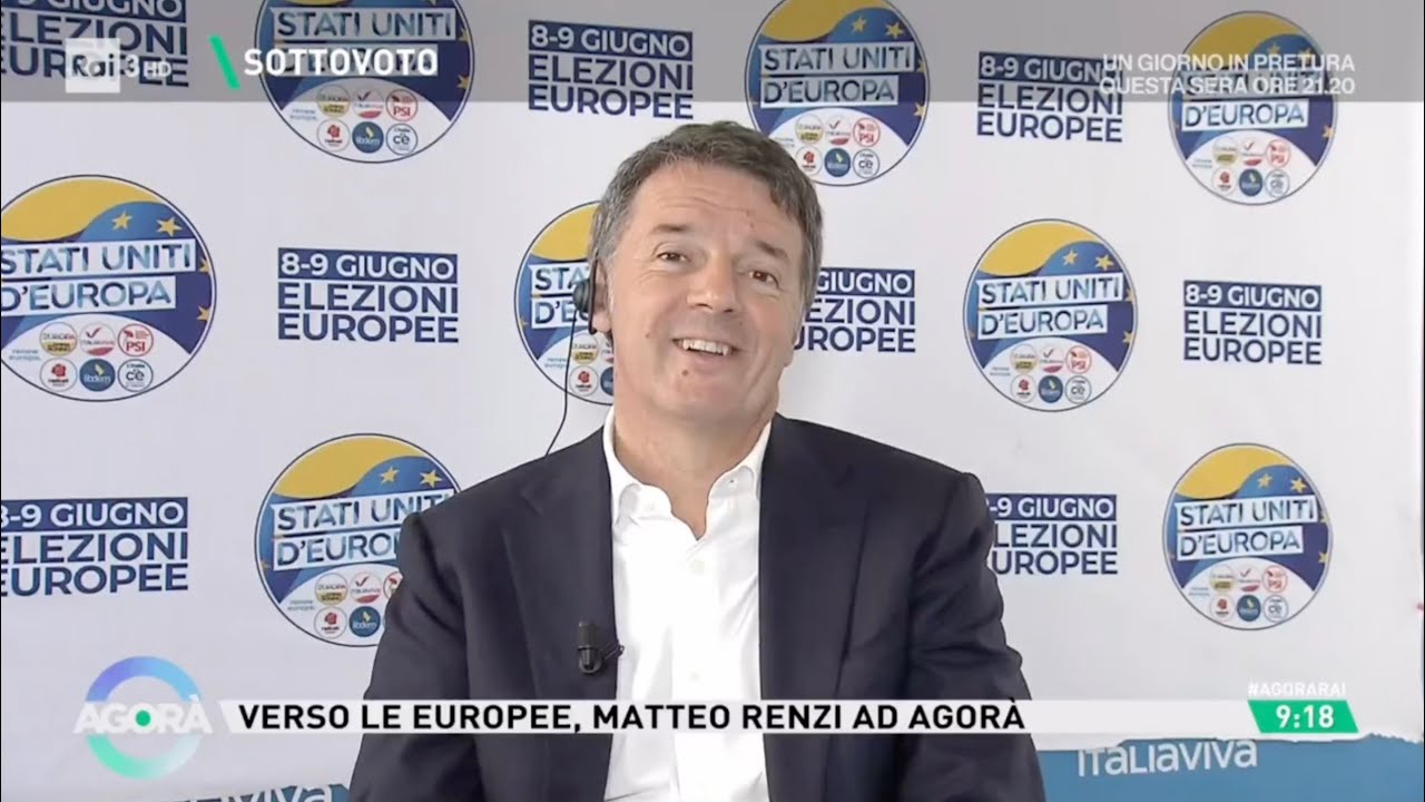 Matteo Renzi ospite ad Agorà | 7/06/2024 - YouTube
