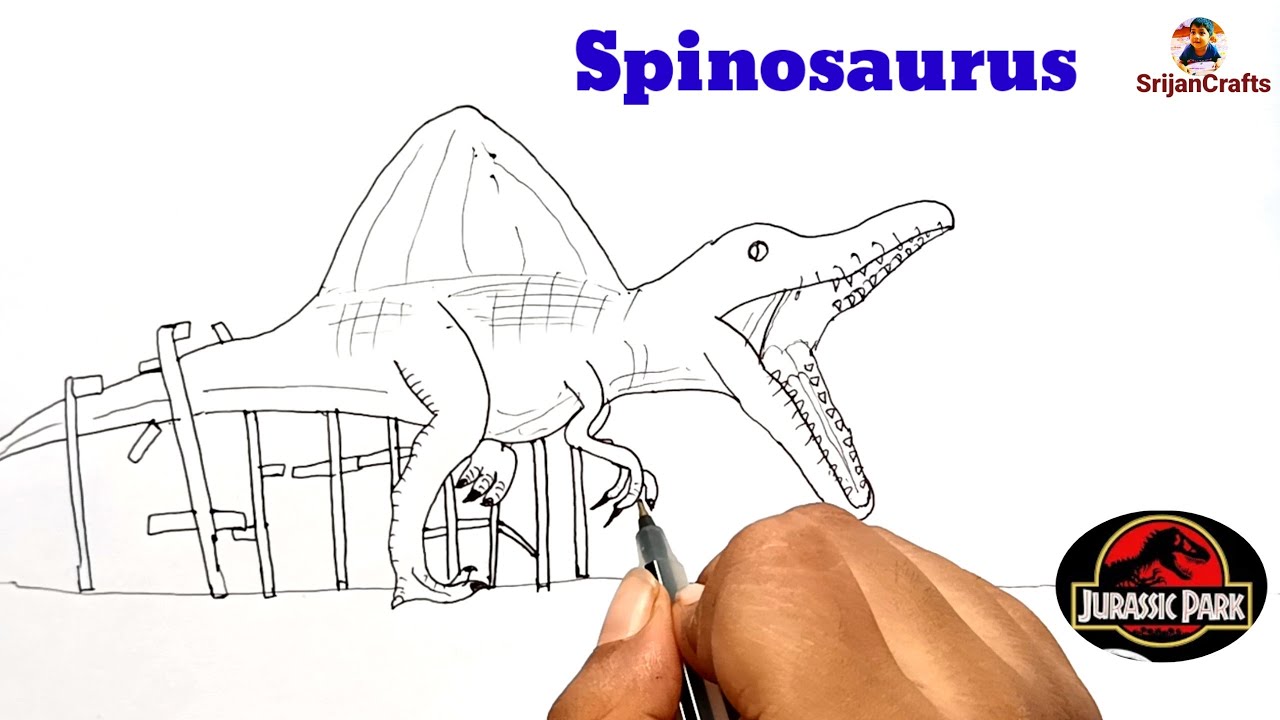 How to draw dinosaurs |Jurassic world dominion |Spinosaurus drawing ...