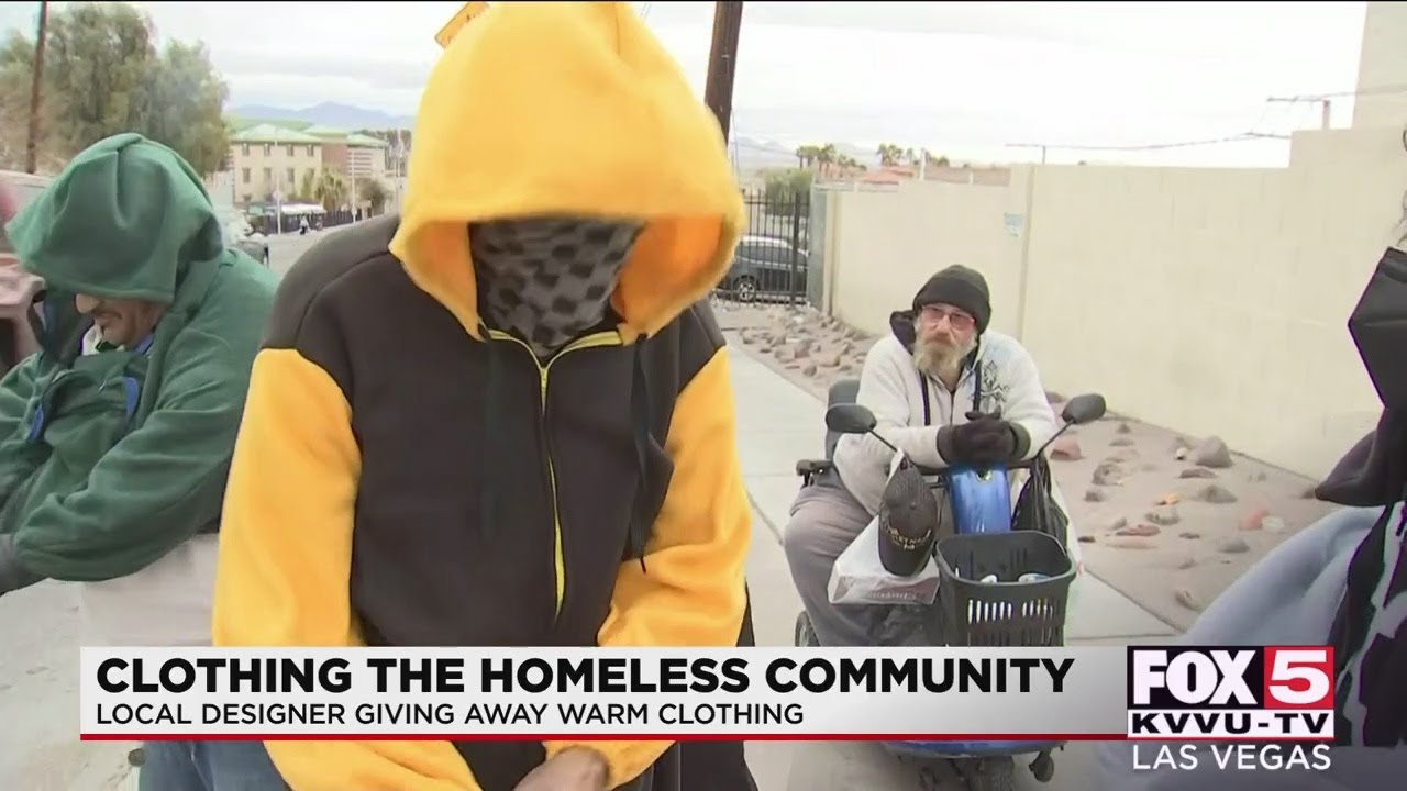 Las Vegas fashion designer makes clothes for homeless - YouTube