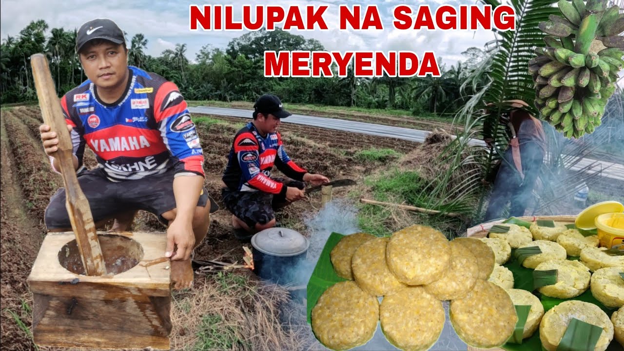 Nilupak na saging Meryenda..Mga saging nasira ng Bagyo Napakinabangan ...