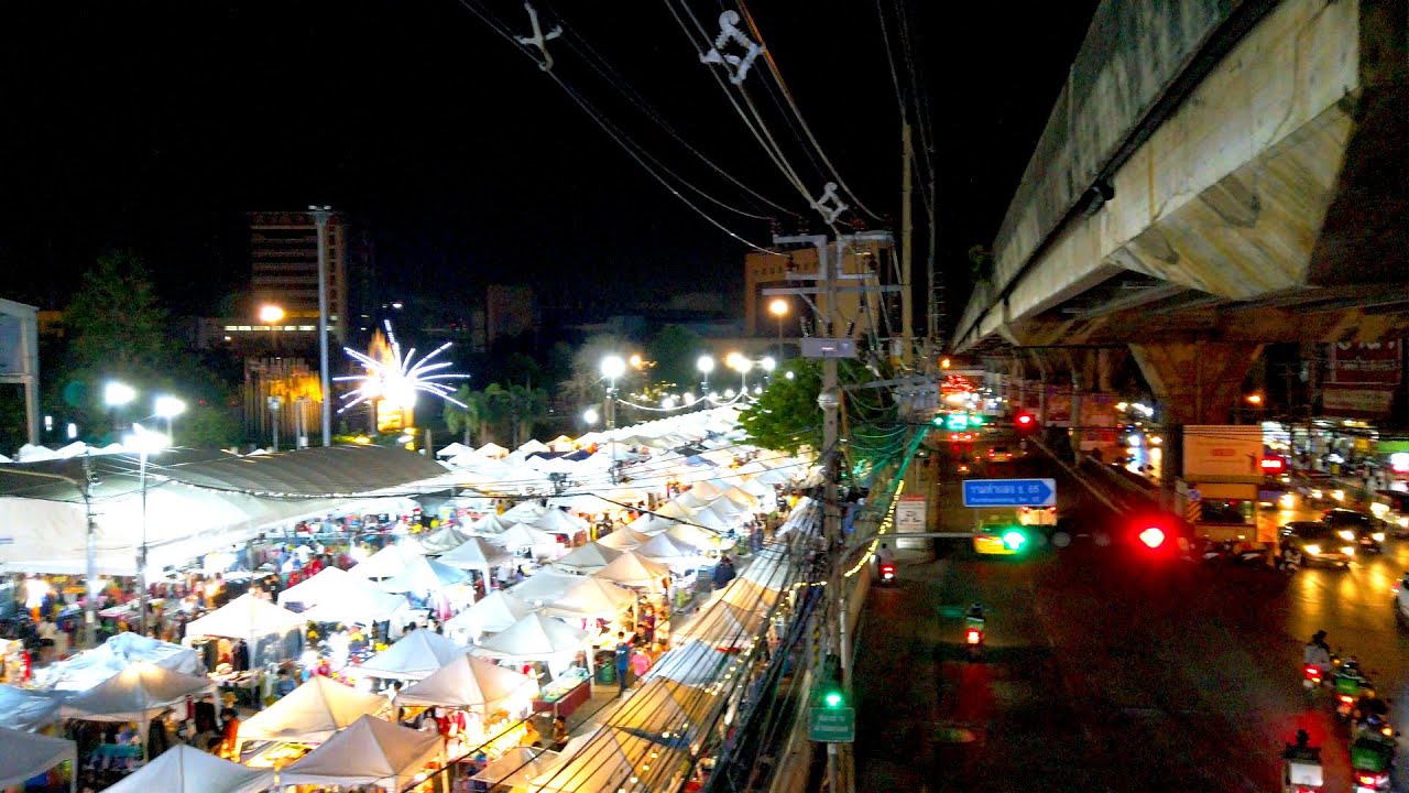 [4K] Night Market in Bangkok, Thailand - Ramkhamhaeng Night Market - YouTube