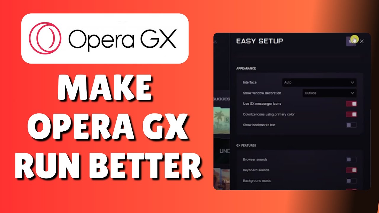 How To Make Opera GX Better (Run Better) - YouTube