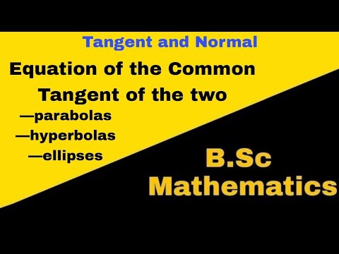 Find Equation of the Common Tangent| Tangent and Normal| Geometry 2D ...