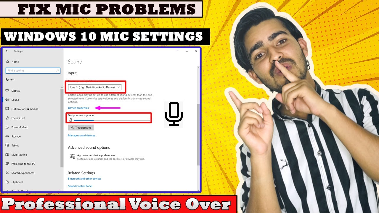 How To FIX MIC CONNECTION problems Laptop/computer | windows 10 mic not ...