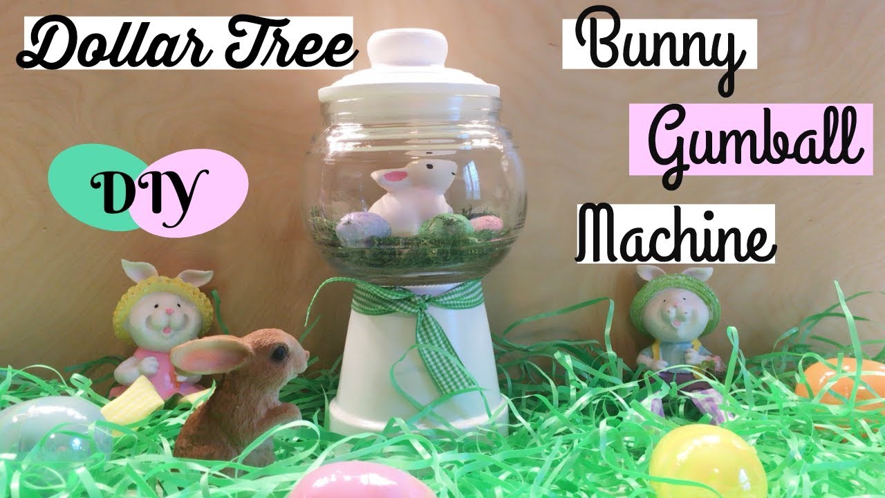 Dollar Tree DIY Bunny Gumball Machine | This is so ADORABLE! - YouTube