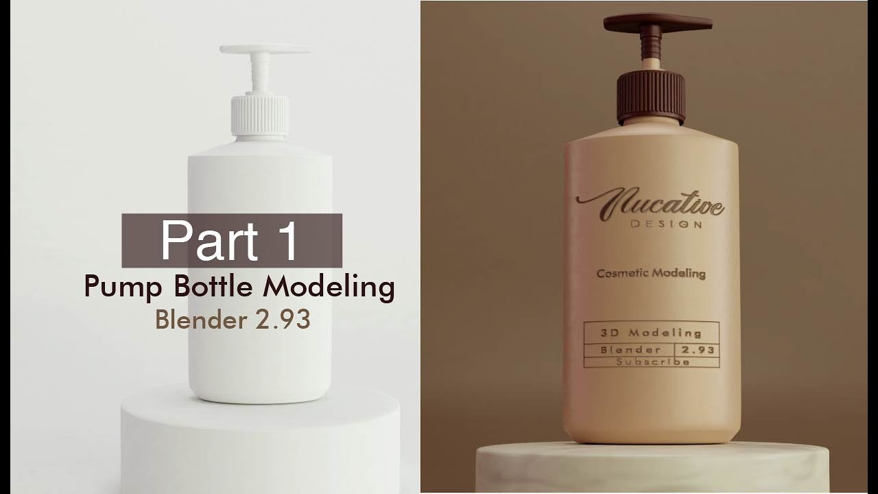 3d Product Modeling in blender | pump lotion bottle modeling in blender ...