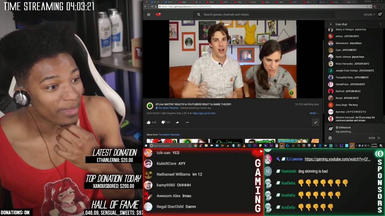 Etika Raids Game Theory's Live Stream - YouTube