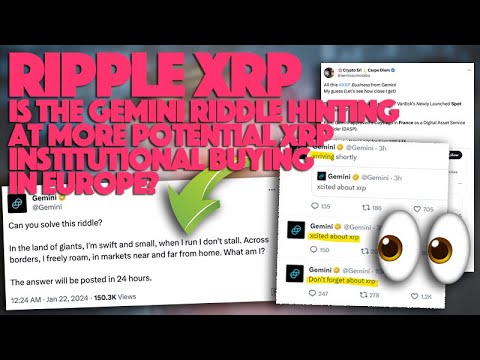 Ripple XRP: Is The Gemini Riddle Hinting At More XRP Institutional ...