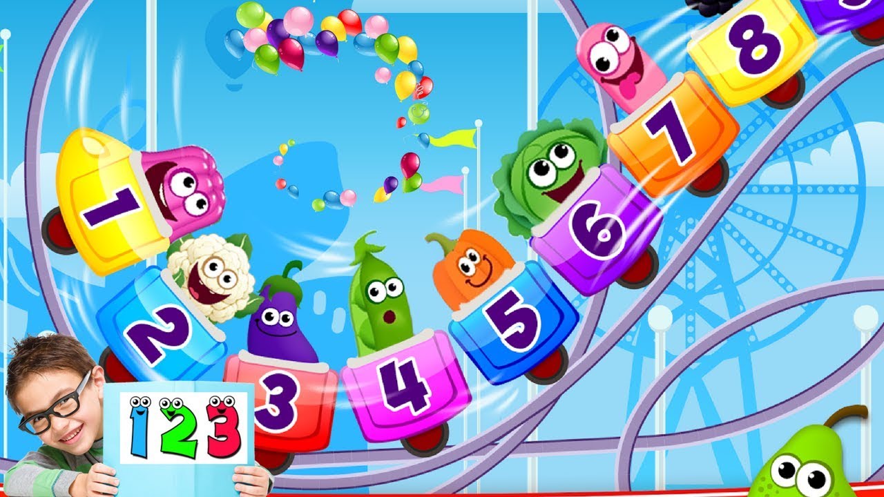 Funny Food 3! Math kids Number games for toddlers - Counting Numbers ...