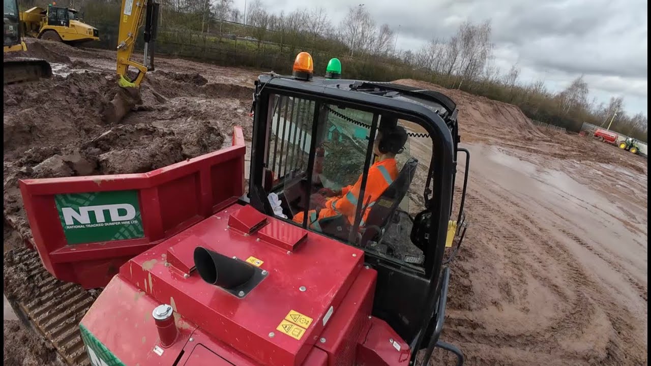 16 year old Lucas Haddock in action training on a Yanmar tracked dumper ...