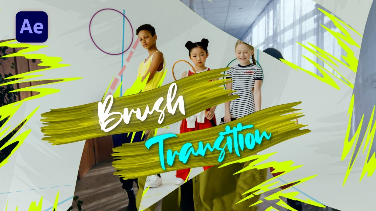 How to Create a COOL BRUSH Transition in After Effects - YouTube