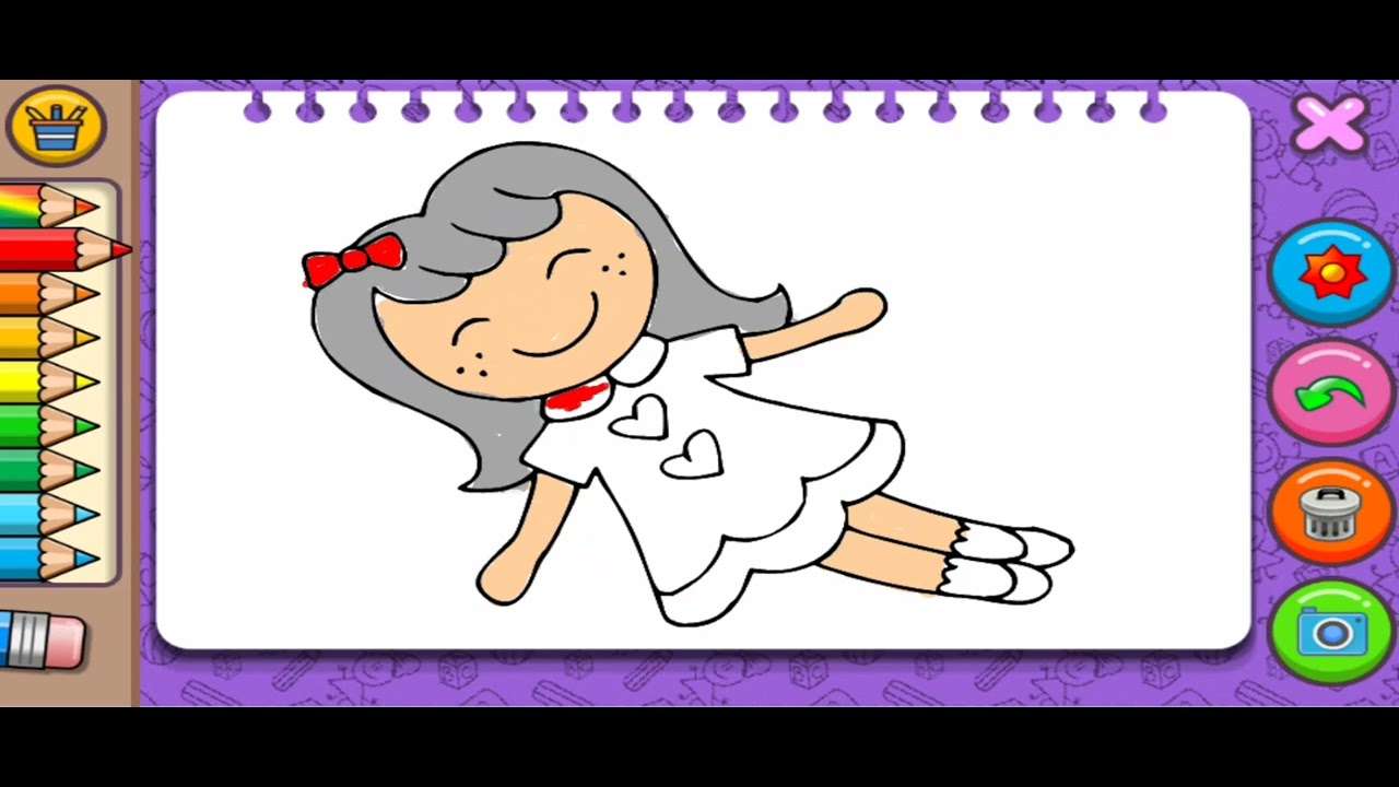 mewarnai gambar boneka - coloring page - coloring and learn - YouTube