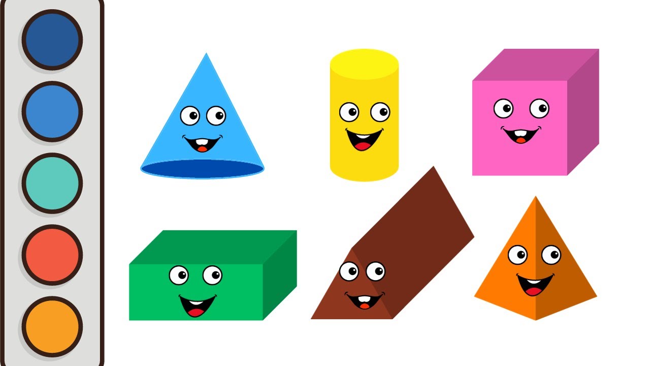 3D Geometric Shapes Drawing Painting Coloring For Kids How To Draw 3D Geometric Shapes Drawing Painting Coloring For Kids How To Draw