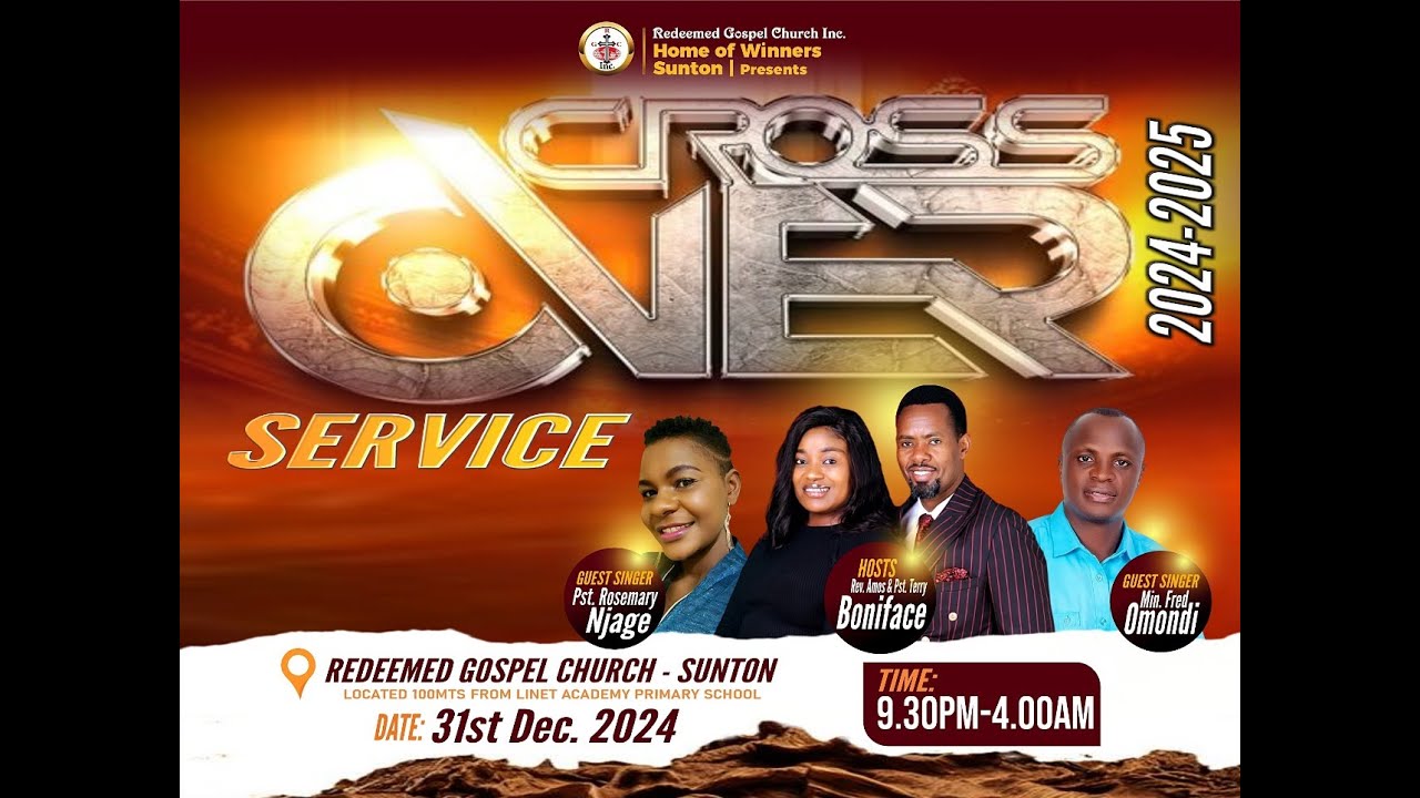 Cross over Service 2024 -2025 By Pastor Amos Boniface Redeemed Gospel ...