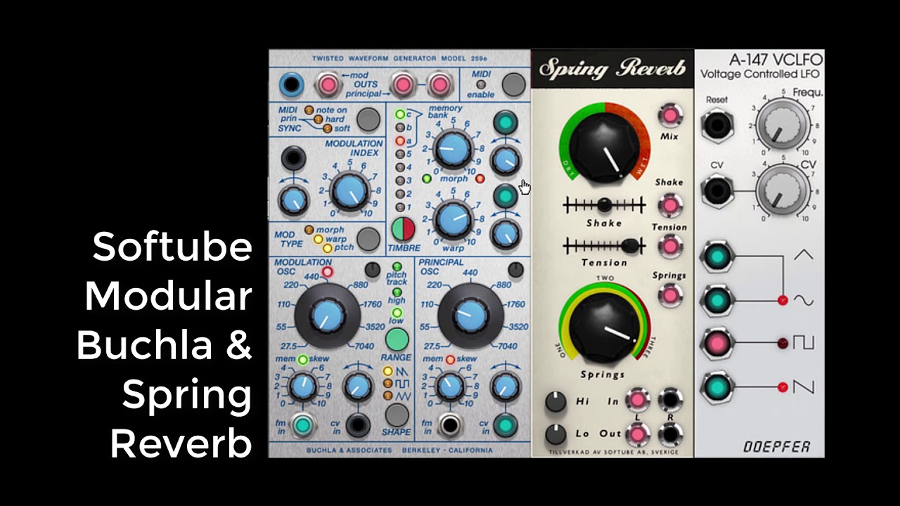 Softube Modular, Buchla 259e and Spring Reverb - YouTube