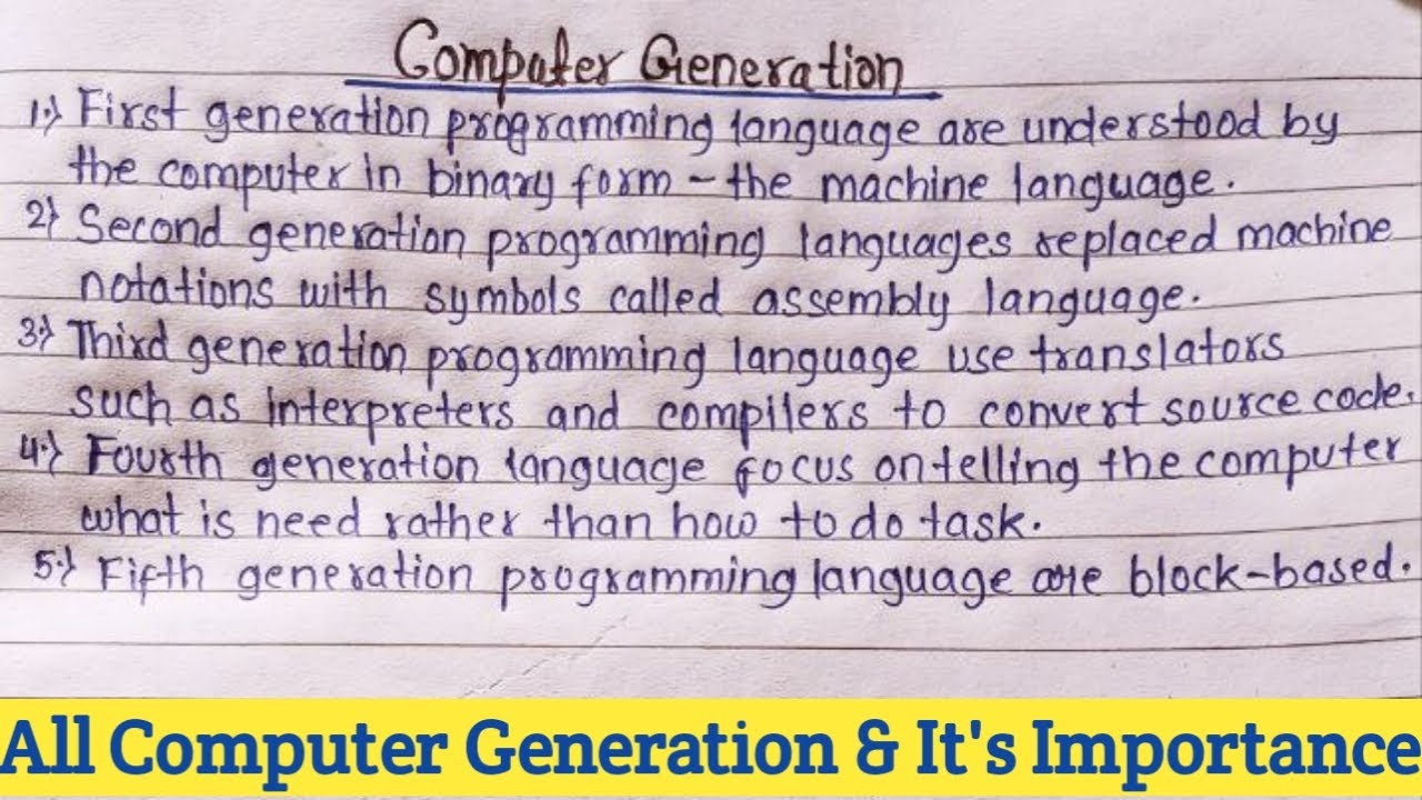 Computer Generations Explained | All 5 Generation Of Computer ...