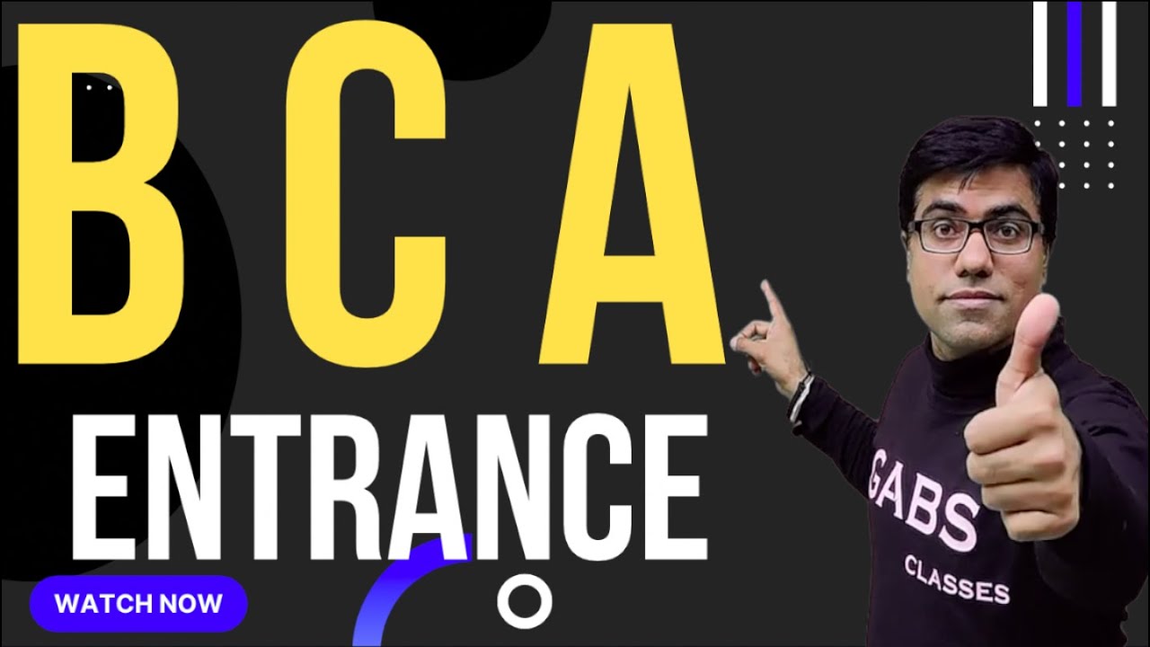 100% Best Video on BCA Entrance exam | bca entrance exam preparation ...
