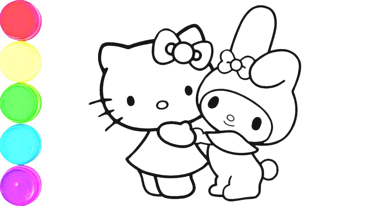 How to draw a hello kitty with heart step by step || hello kitty ...
