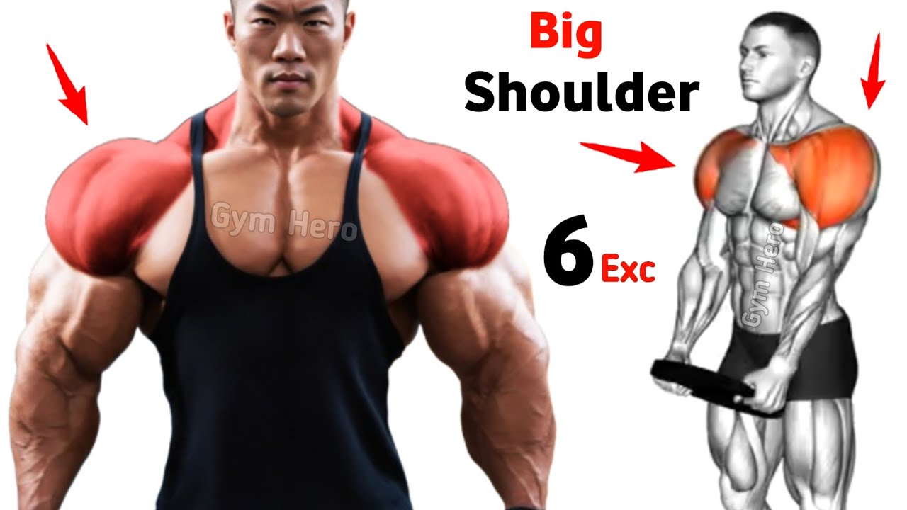 6 Powerful Exercises for Broad 3D Shoulders - YouTube