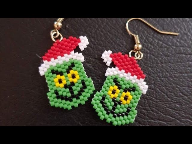 Santa Clause Beaded Earrings Tutorial