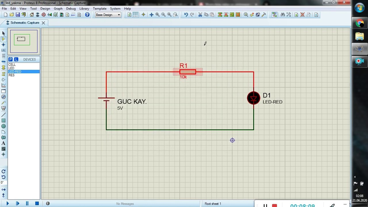 Proteus Giriş - Led Yakma Simülasyonu - YouTube