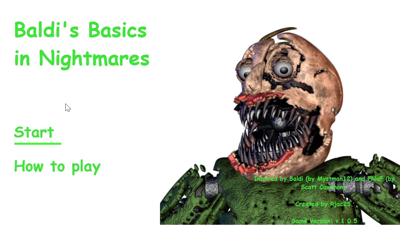 BALDI 10X SCARIER! |baldis basics in nightmares| - YouTube