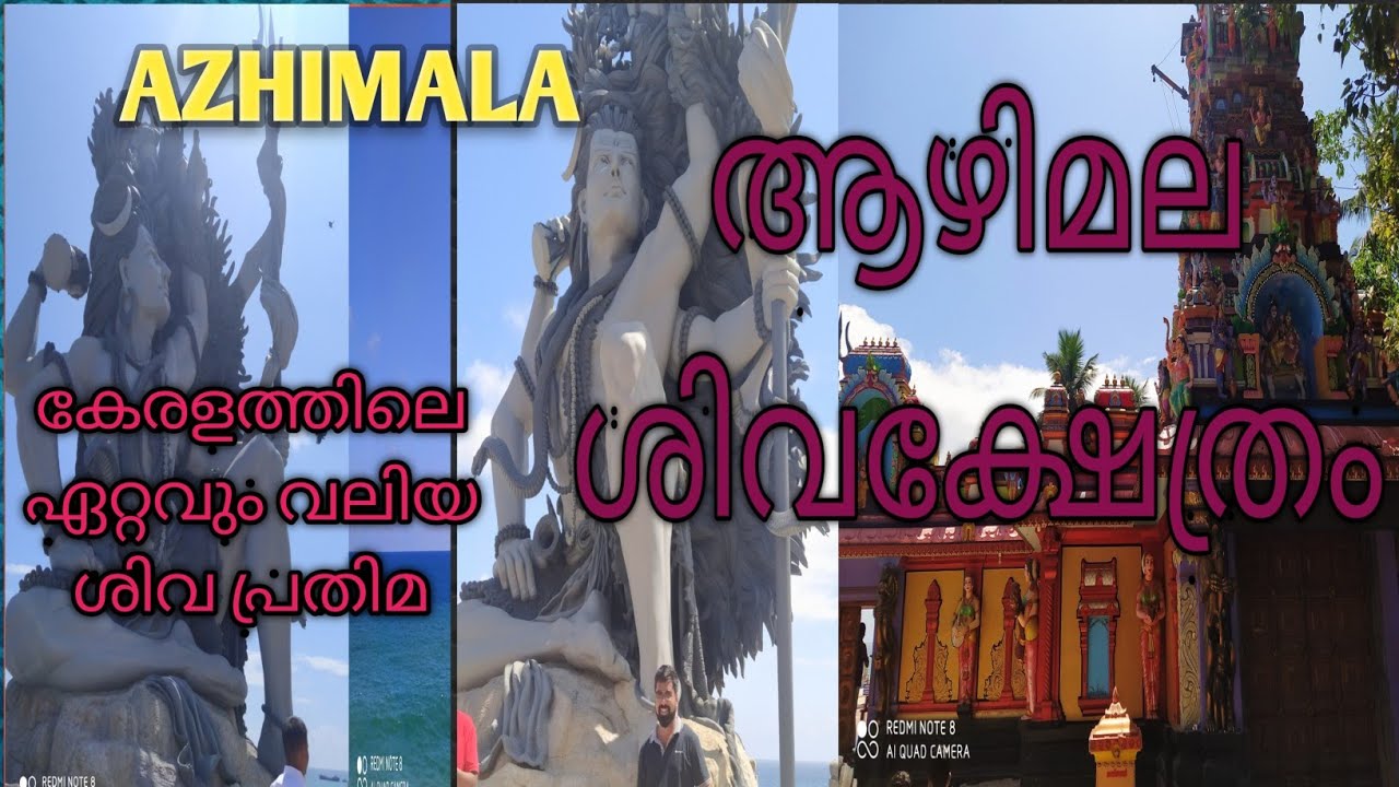 Azhimala Siva Status||Azhimala Siva Temple||Azhimala Cliff Beach ...