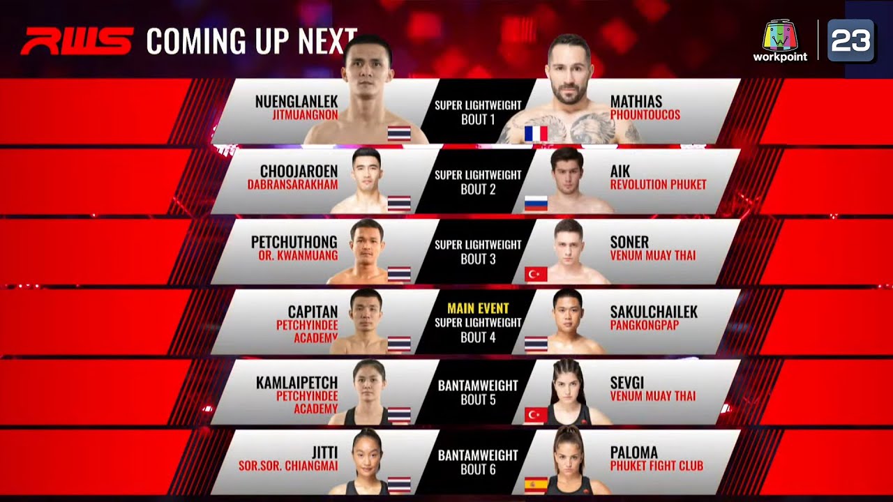 🥊 LIVE : RWS ราชดำเนิน เวิลด์ ซีรีส์ | 6 พ.ค. 66 - YouTube