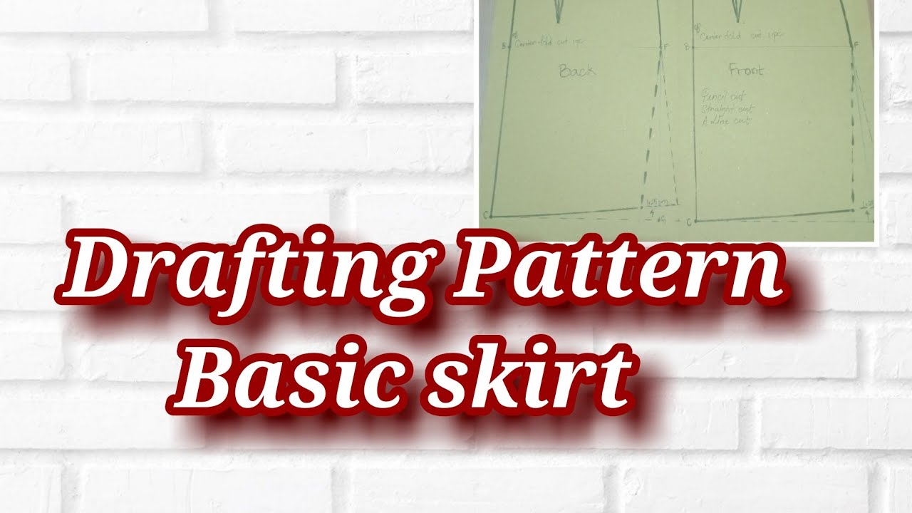 Paano mag pattern ng palda/ How to draft a basic skirt pattern - YouTube