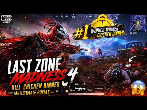 Last Zone Madness 4 Kill Chicken Dinner 🐔 PUBG Mobile