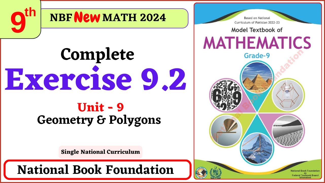Class 9 Maths Chapter 9 Exercise 9.2 New Book| National Book Foundation ...