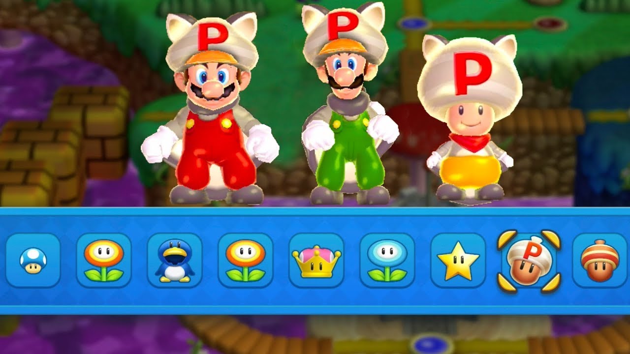 New Super Mario Bros. U Deluxe All Castles – 3 Players Walkthrough Co ...