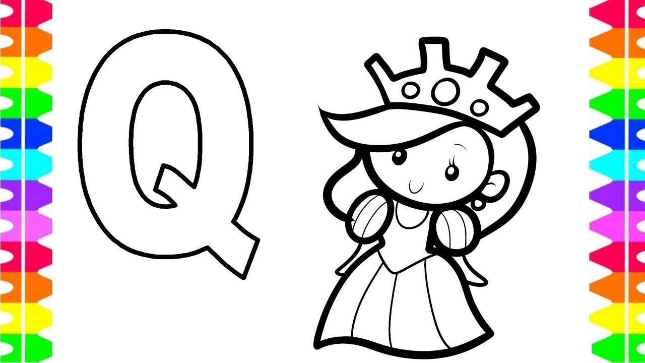 ABC, alphabet Q Queen, Phonics, Learning and Drawing for Kids and ...