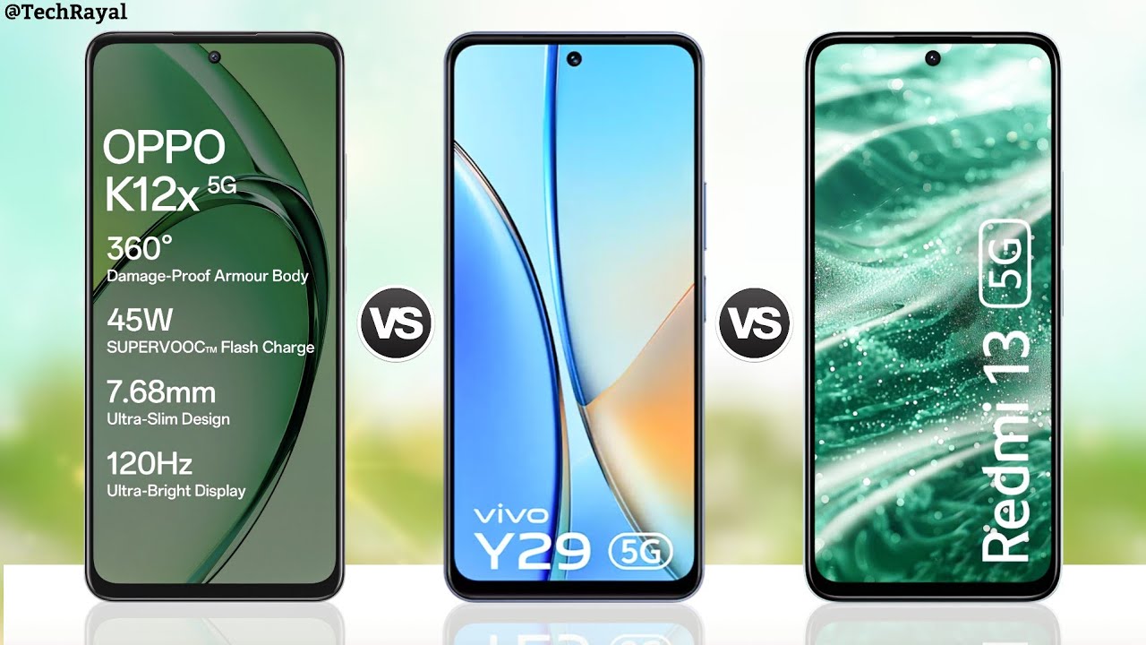 Oppo K12x 5g vs Vivo Y29 5g vs Redmi 13 5g || Full Comparison - YouTube