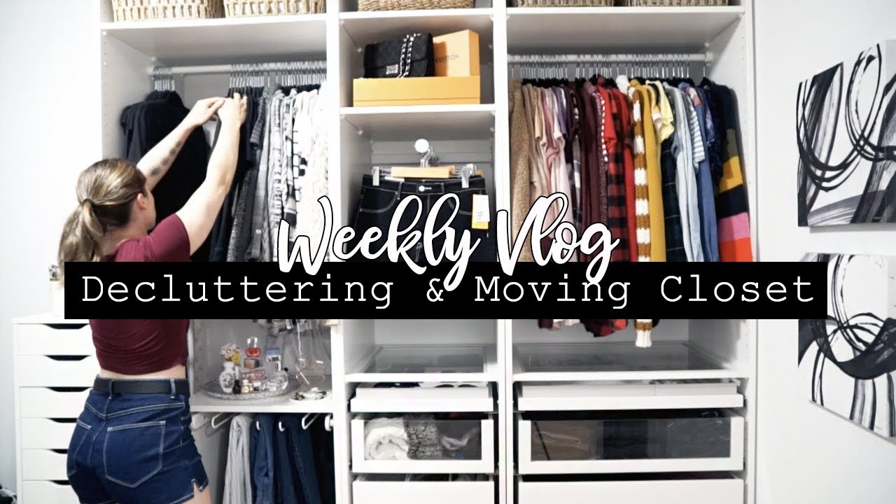 Decluttering & Moving My Closet! || Weekly Vlog #23 - YouTube