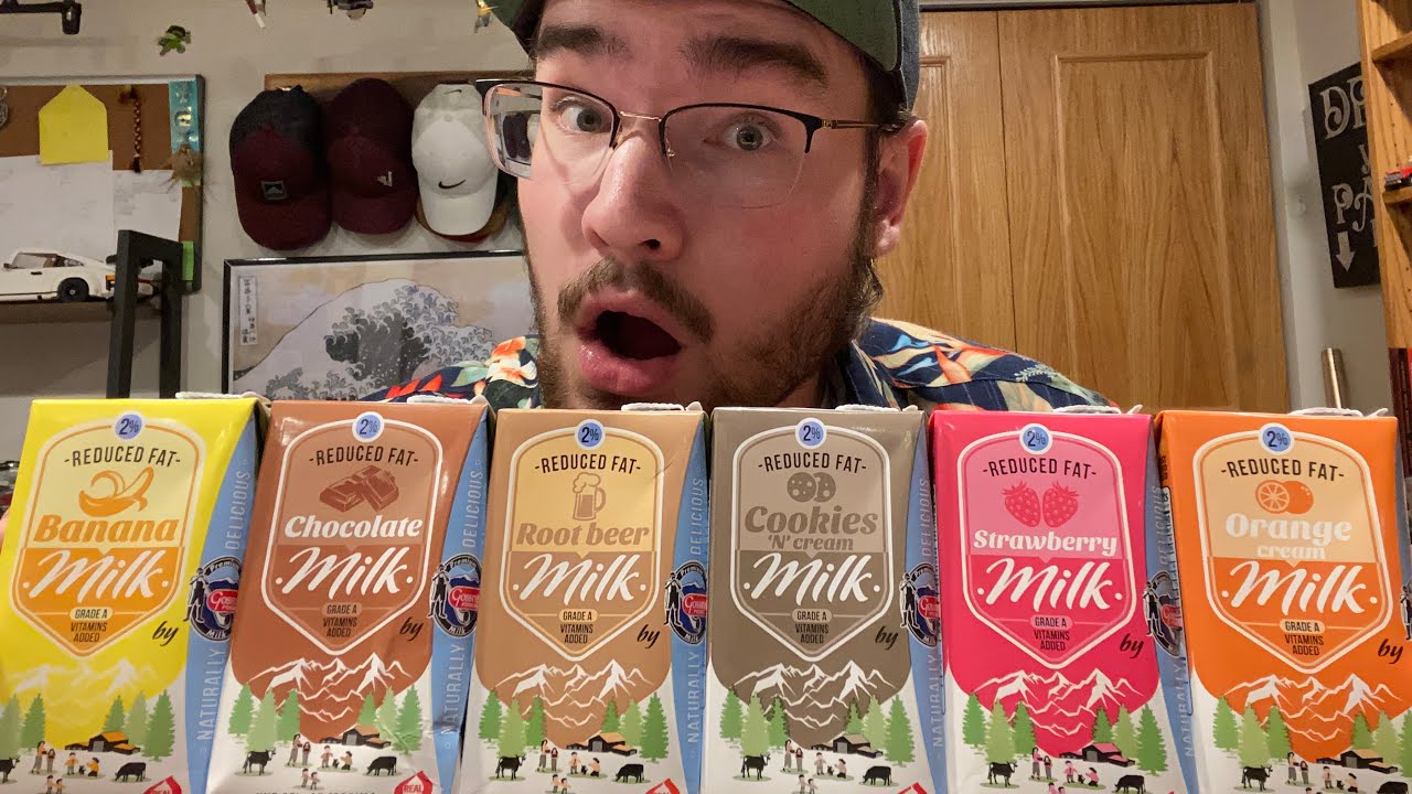 Trying 6 Different Milk Flavors - YouTube